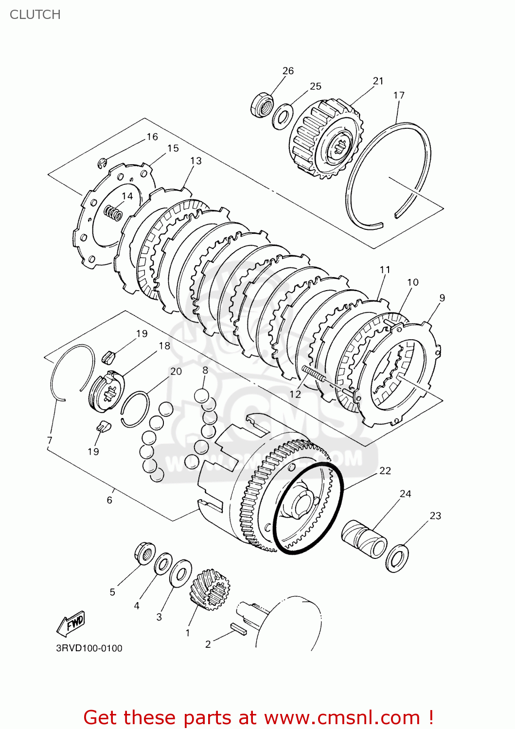 4BC1615000: Primary Driven Gear Comp. Yamaha - buy the 4BC-16150-00 at ...