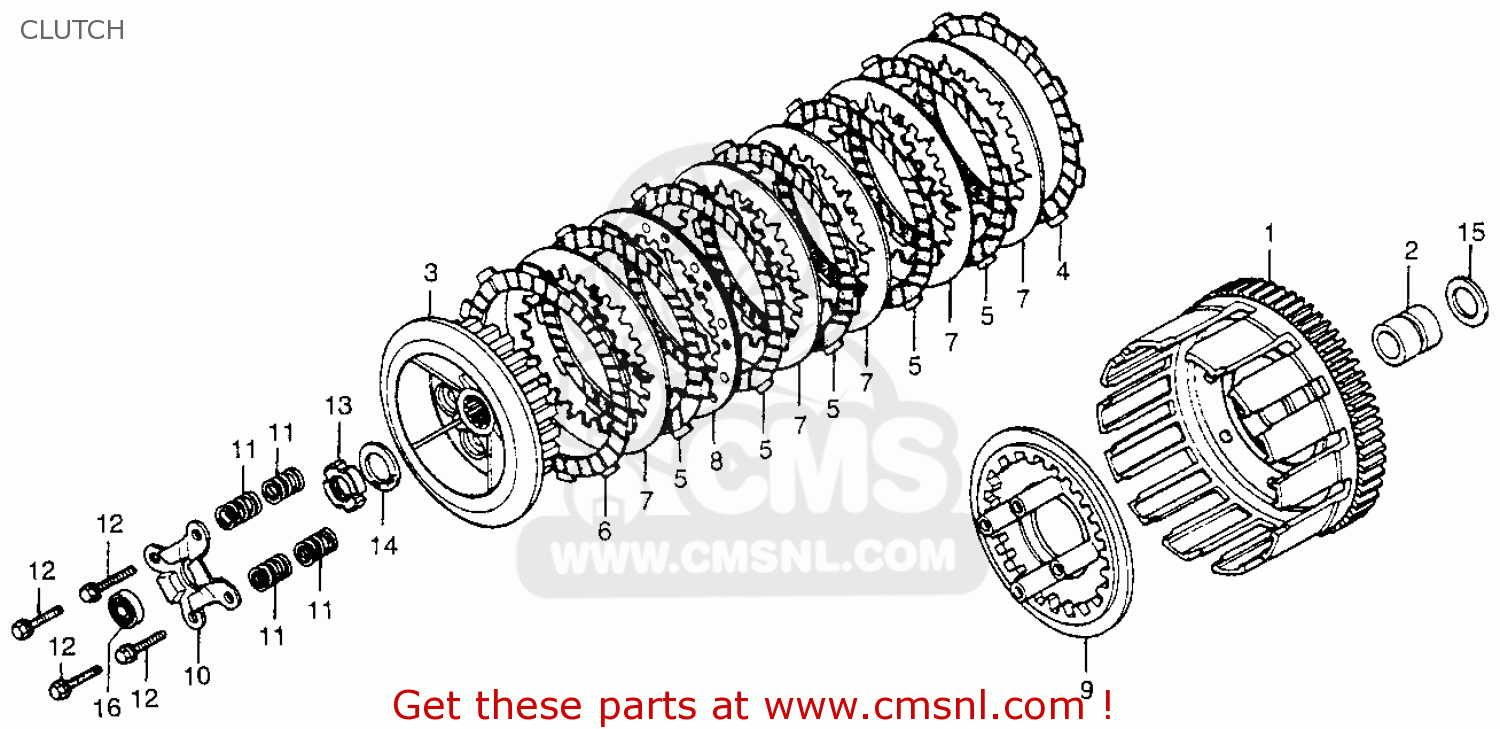 OUTER,COMP CLUTCH for CX500 1980 (A) ENGLAND - order at CMSNL
