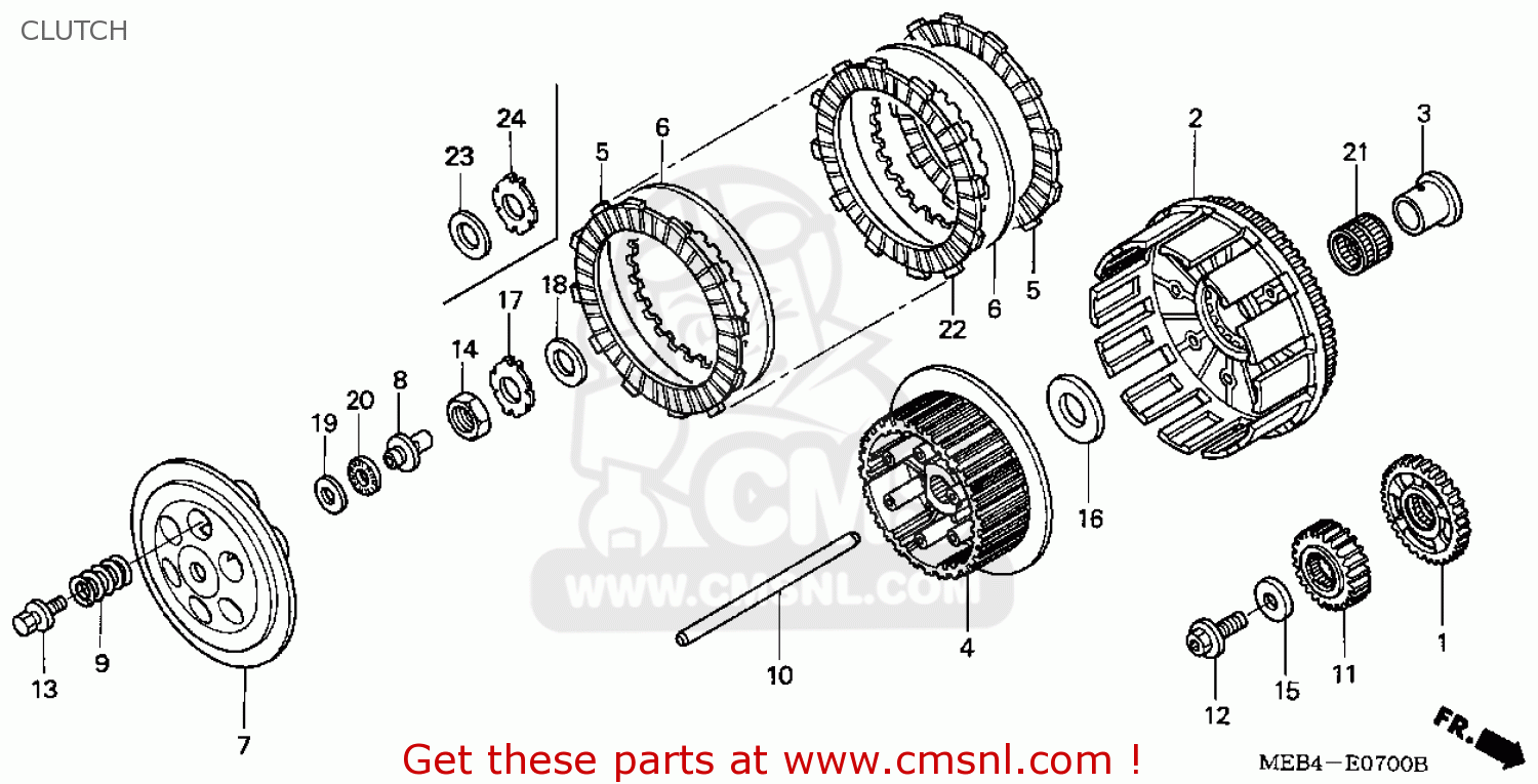 OUTER COMP,CLUTCH for CRF450R 2006 (6) AUSTRALIA - order at CMSNL