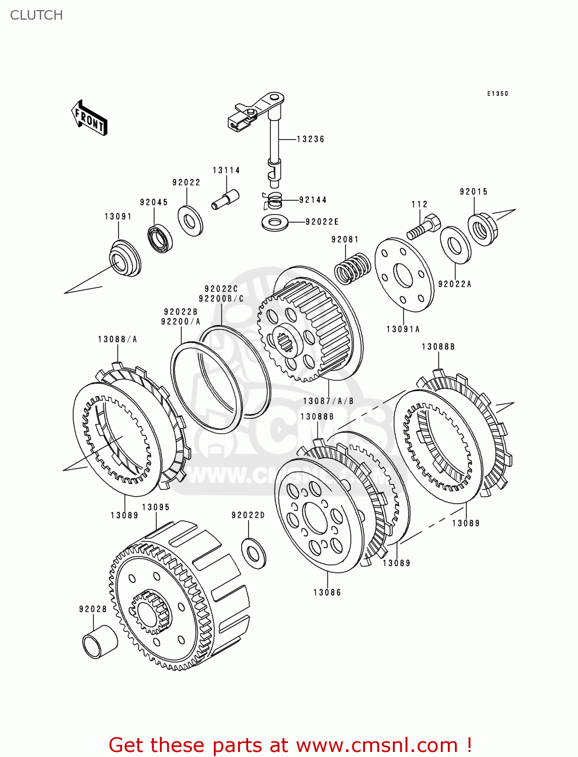 922001079: Washer,judder Spring Kawasaki - buy the 92200-1079 at CMSNL