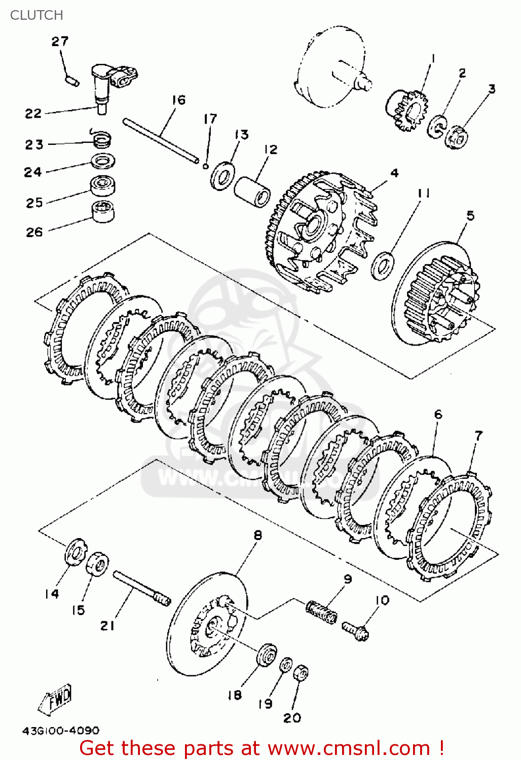 43G1615000: Primary Driven Gear Comp. Yamaha - buy the 43G-16150-00-00 ...