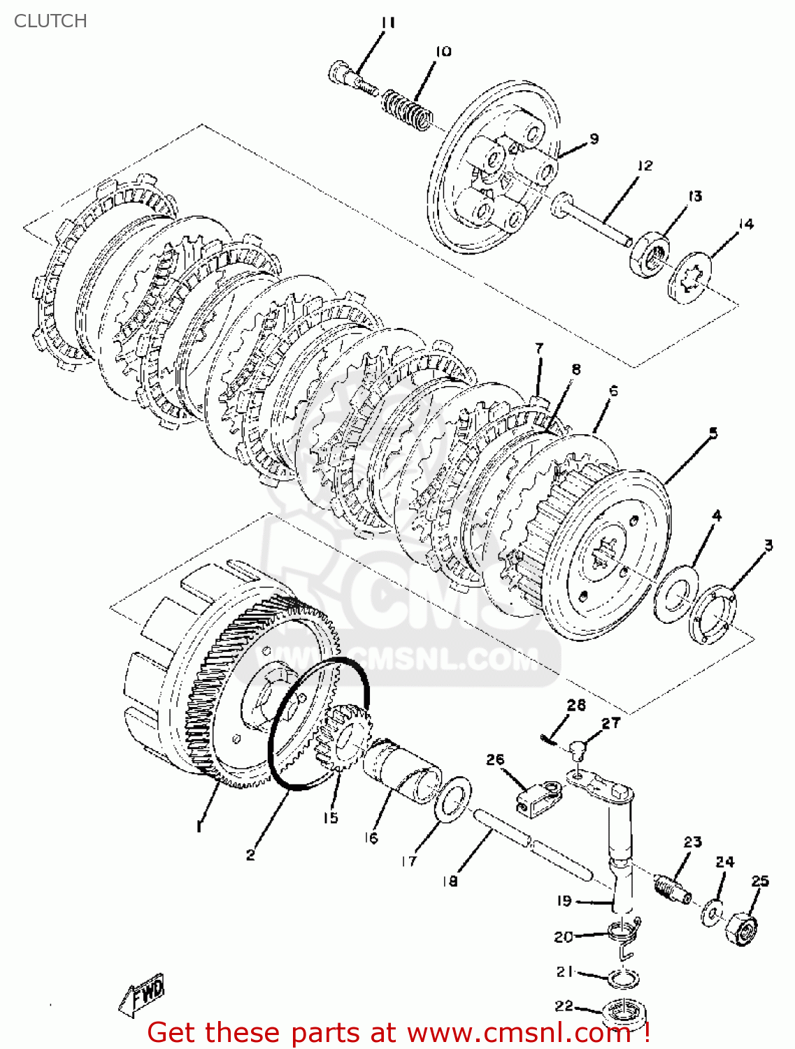 PRIMARY DRIVEN GEAR COMP. for DT175 1974 USA - order at CMSNL