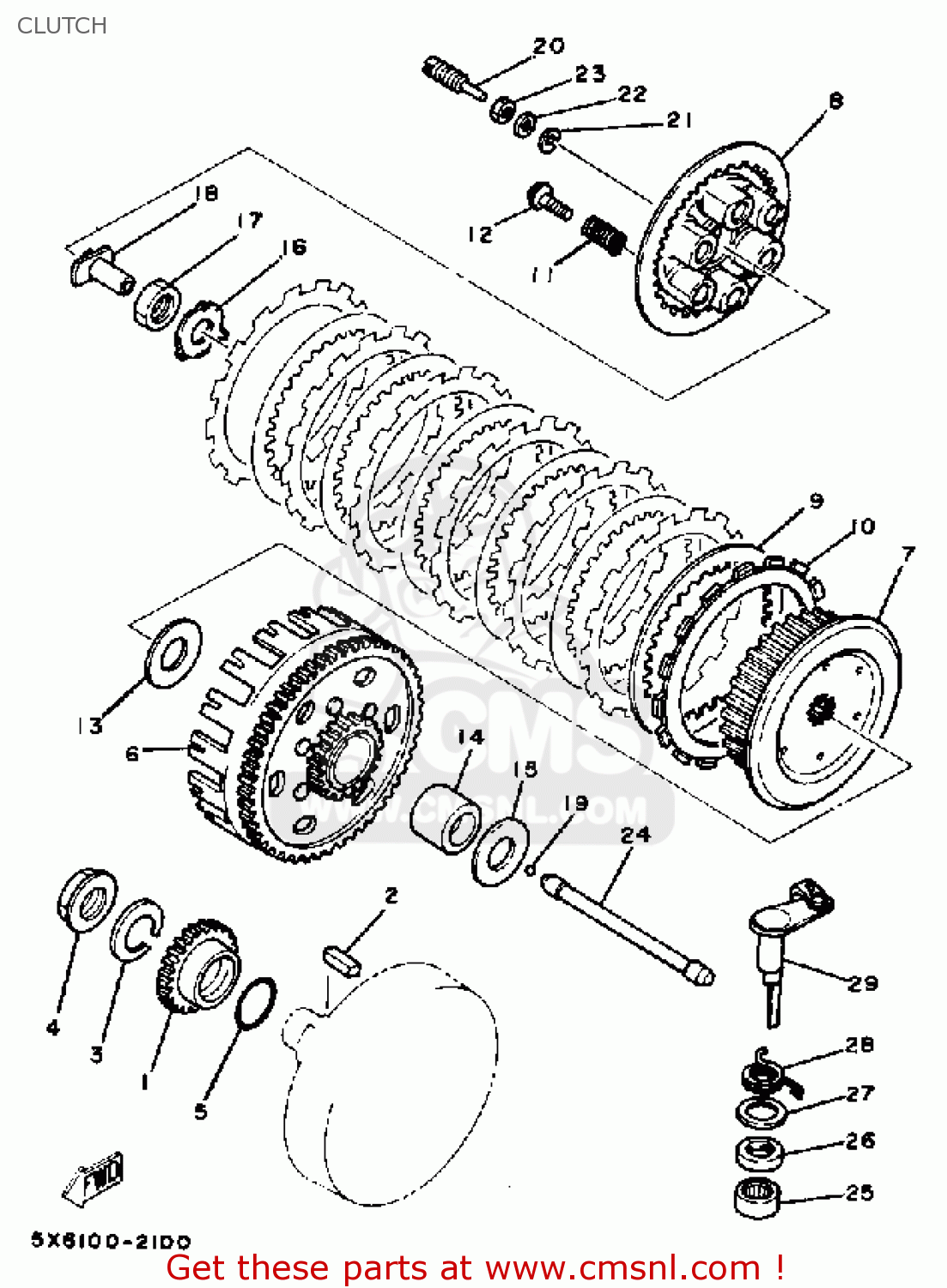 5X51615000: Primary Driven Gear Comp. Yamaha - buy the 5X5-16150-00 at ...