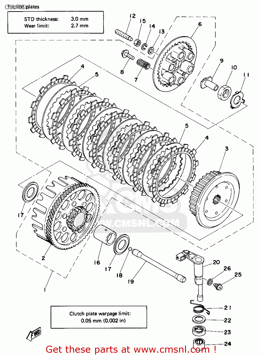 2N61615000: Primary Driven Gear Comp. Yamaha - buy the 2N6-16150-00 at ...