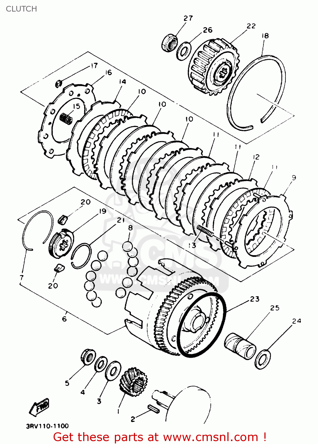 BOSS, CLUTCH for PW80 2002 4BCC SWITZERLAND 1A4BC-300E1 - order at CMSNL