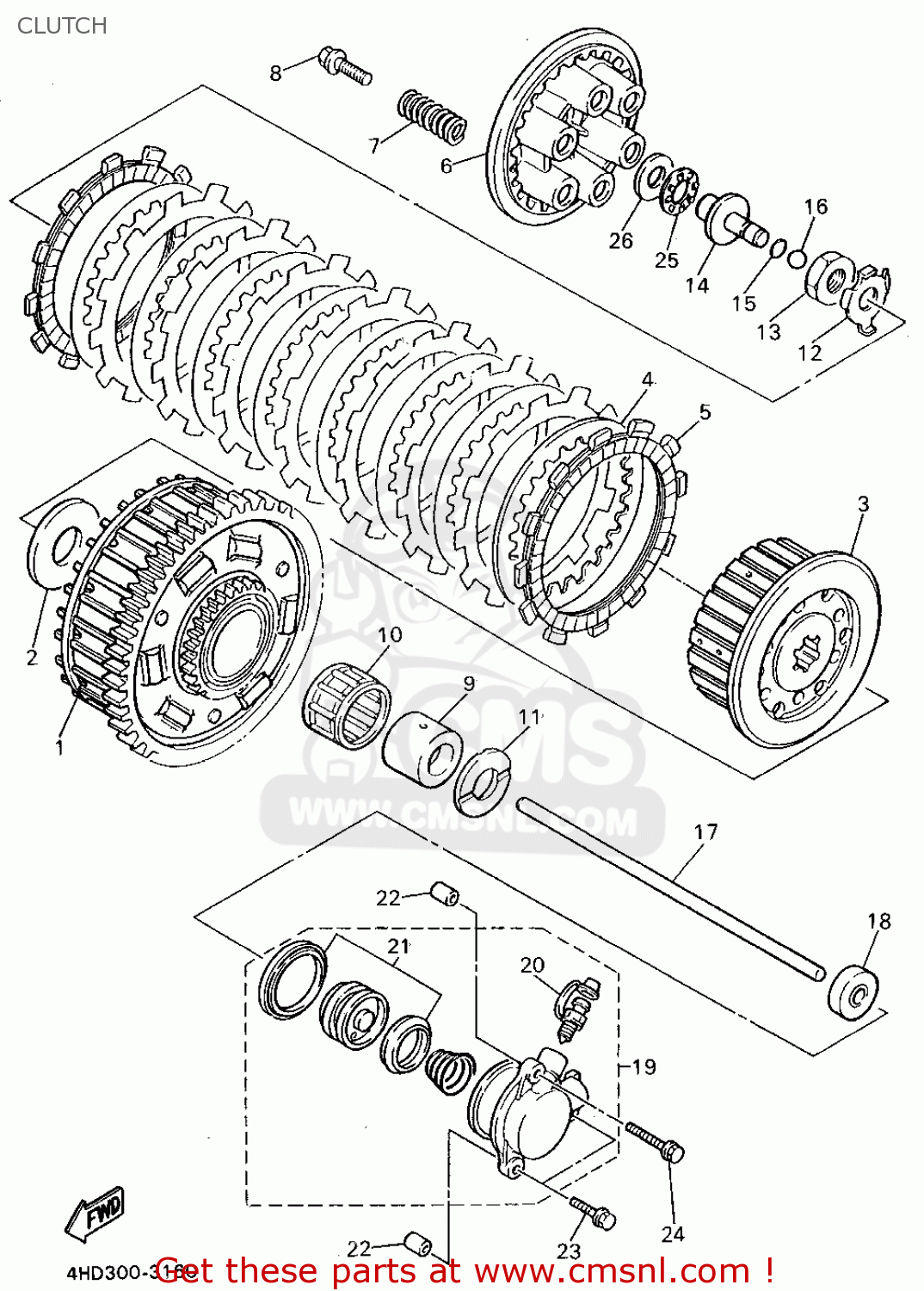 4FM1615000: Primary Driven Gear Comp. Yamaha - buy the 4FM-16150-00 at ...