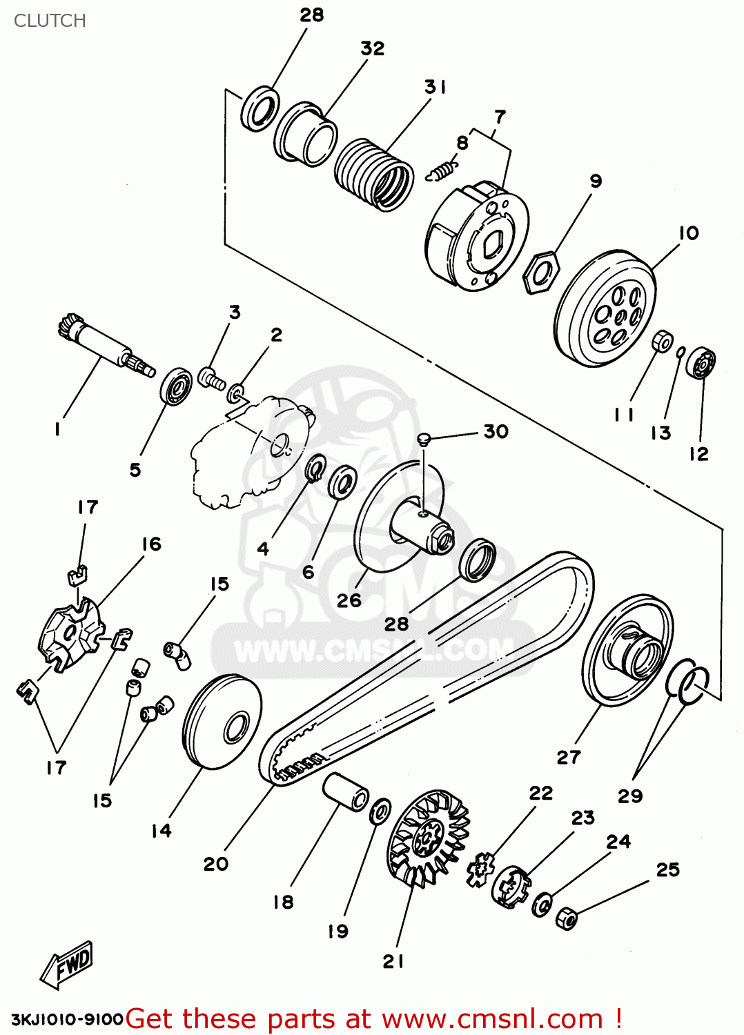 3XG1768400: Seat, Secondary Spring Yamaha - buy the 3XG-17684-00 at CMSNL