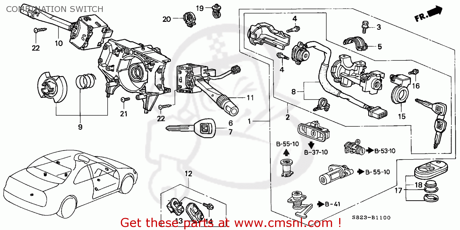 35130S84A01: Sw.comp.,strg. Honda - buy the 35130-S84-A01 at CMSNL