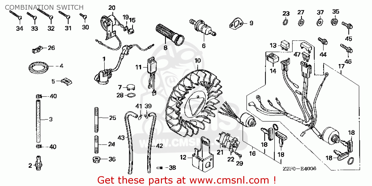 SWITCH ASSY.,OIL for GX340K1\VS6\18ZE30E6 - order at CMSNL