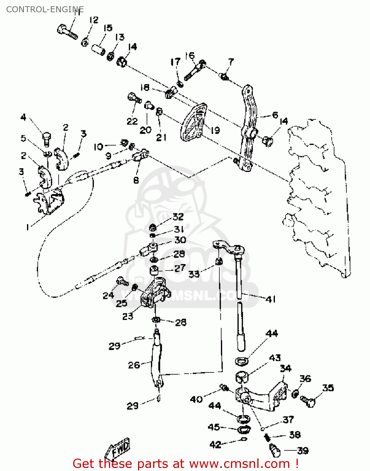 LEVER, MAGNETO CONTROL for V-6 EXCEL F 1989 - order at CMSNL