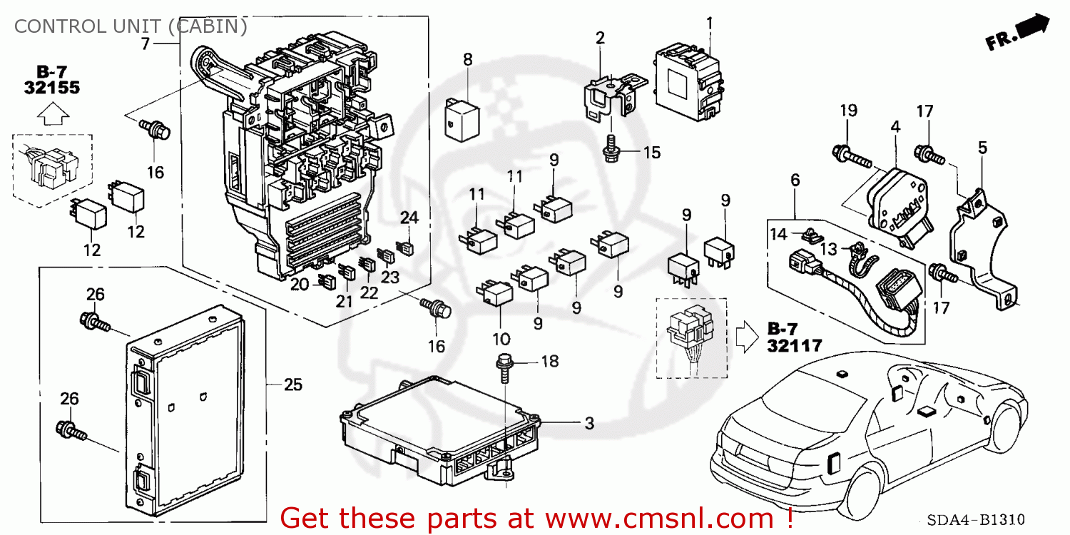 39794SDA902: Relay Assy,ecu Honda - buy the 39794-SDA-902 at CMSNL