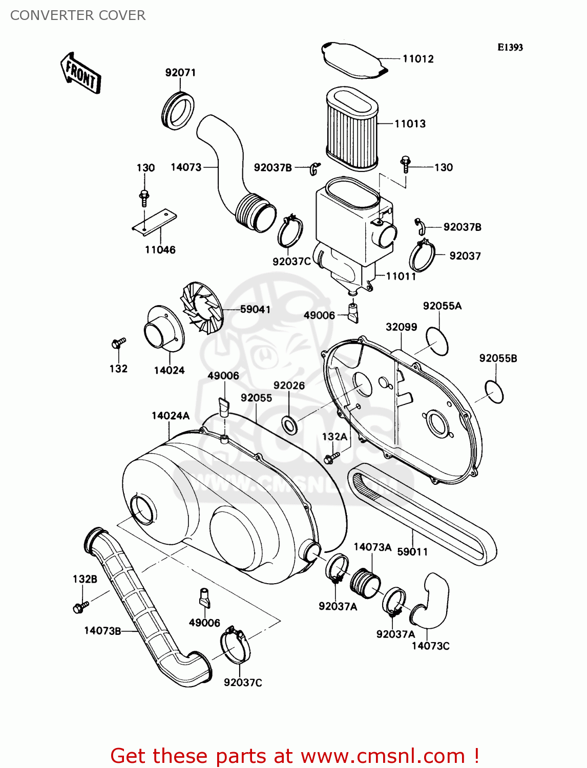 140731385: Duct Kawasaki - buy the 14073-1385 at CMSNL