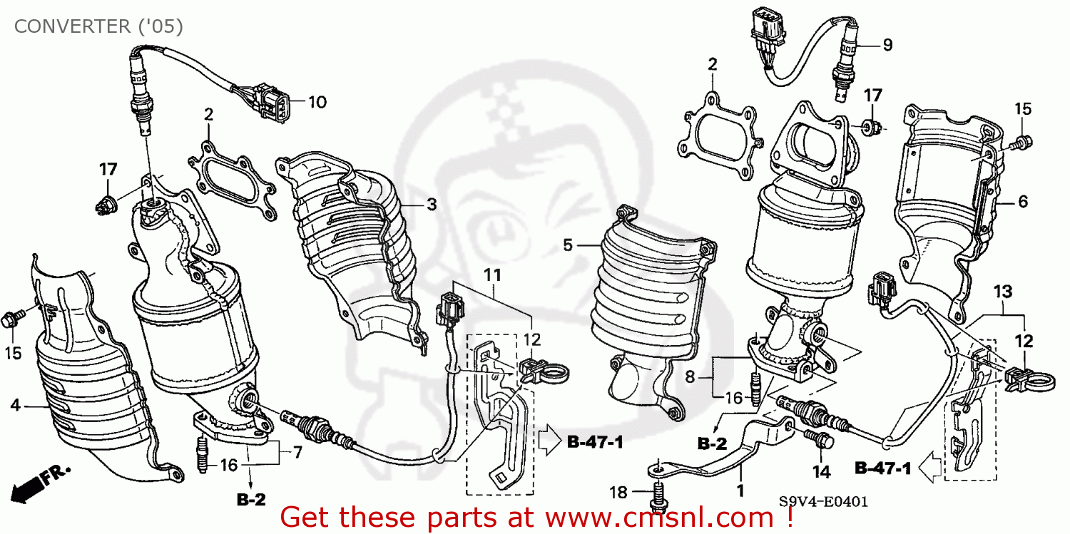 18290RGLA00: Converter Comp,rr Honda - buy the 18290-RGL-A00 at CMSNL