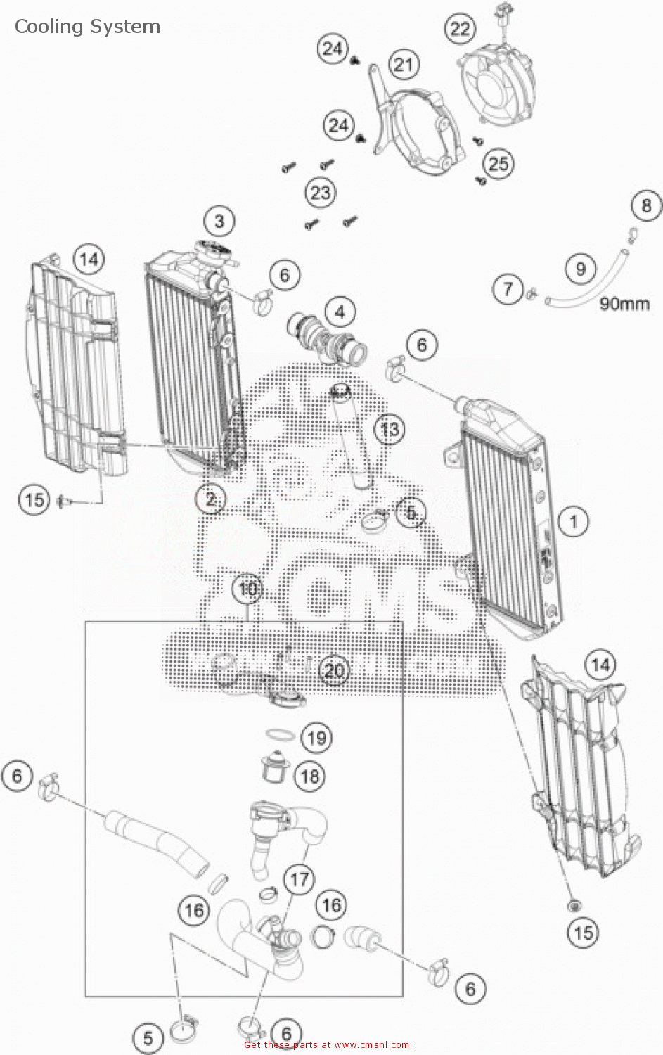 PREFORMED HOSE W. THERM for 350 XCF-W USA 2020 - order at CMSNL
