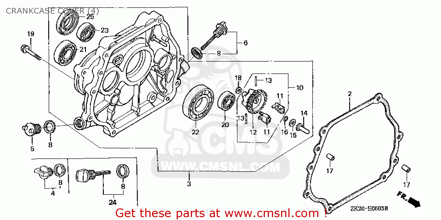 11300ZE2621: Cover Assy,crank Honda - buy the 11300-ZE2-621 at CMSNL