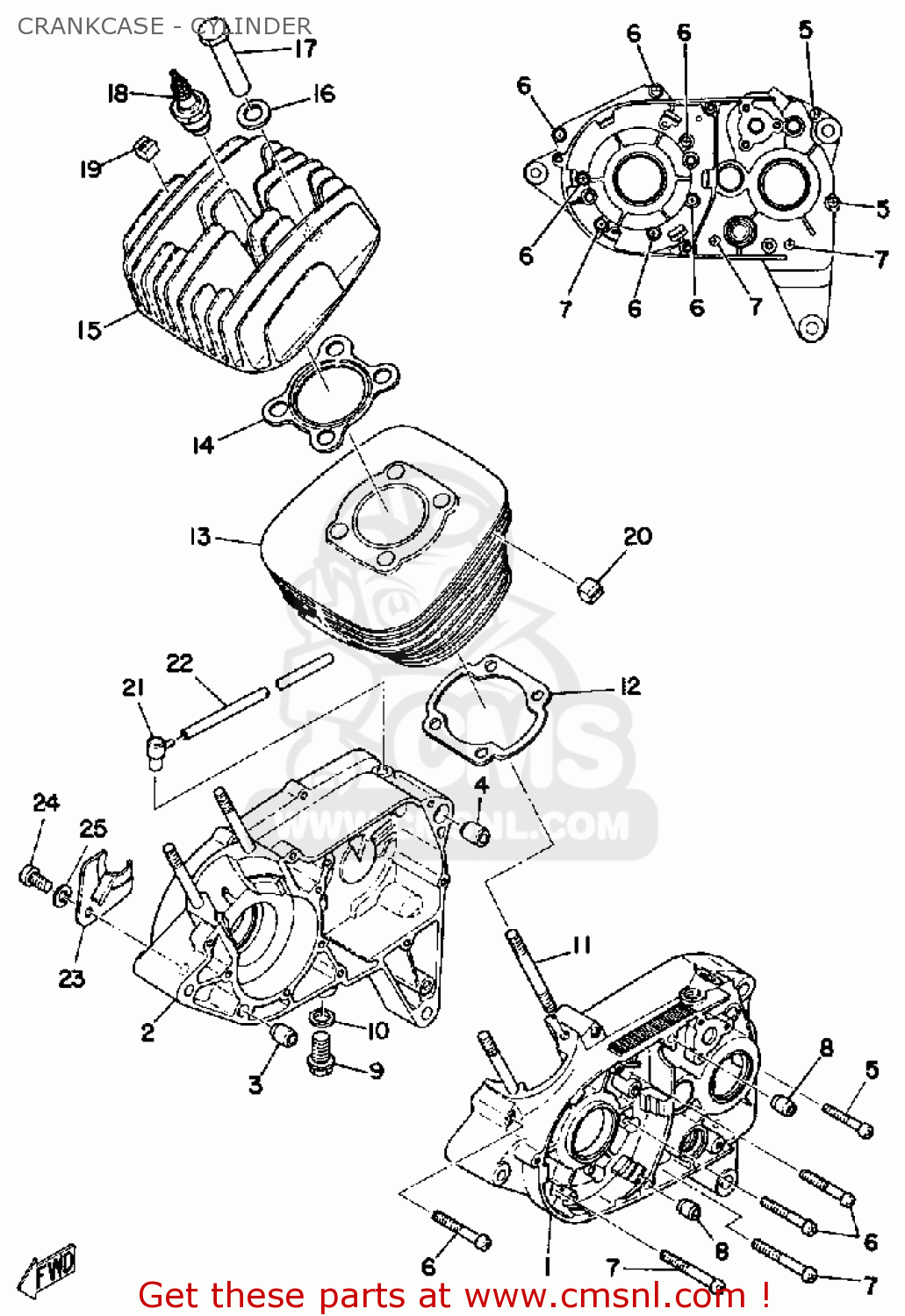 CYLINDER 1 for RS100 1975 USA - order at CMSNL