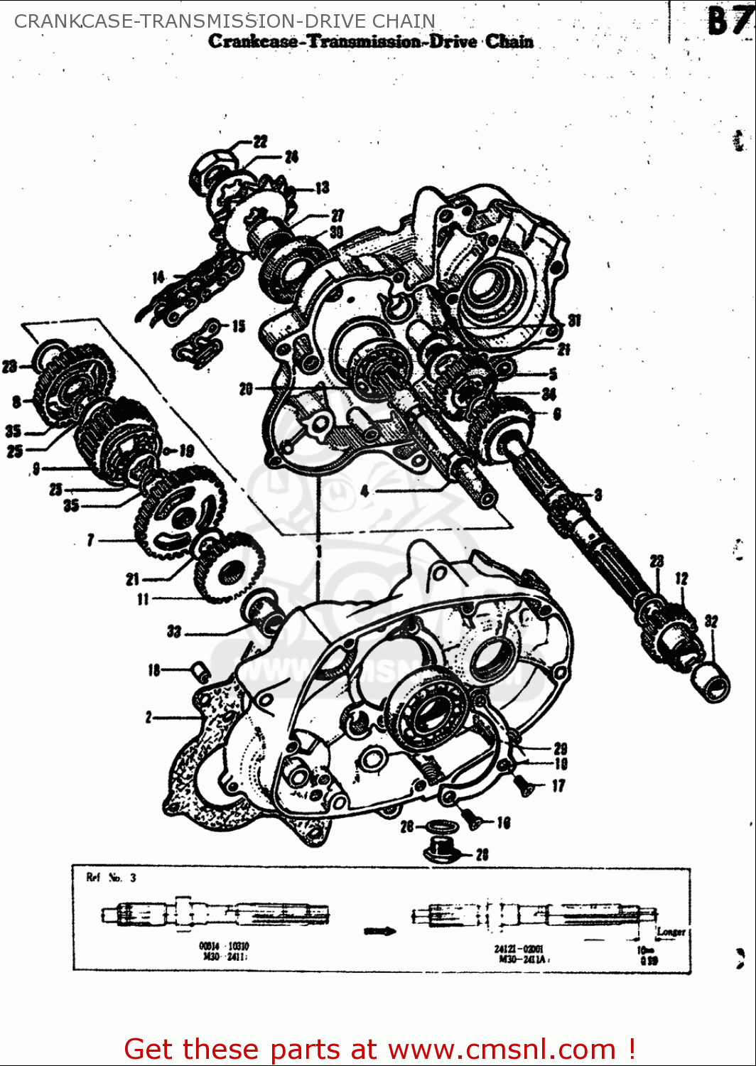 GEAR,KICK STARTER DRIVEN for K10P K11P K15P 1968 USA (E03) - order at CMSNL