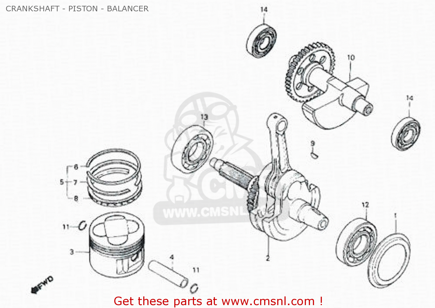 BALANCER SHAFT COMP. for RS600 - order at CMSNL