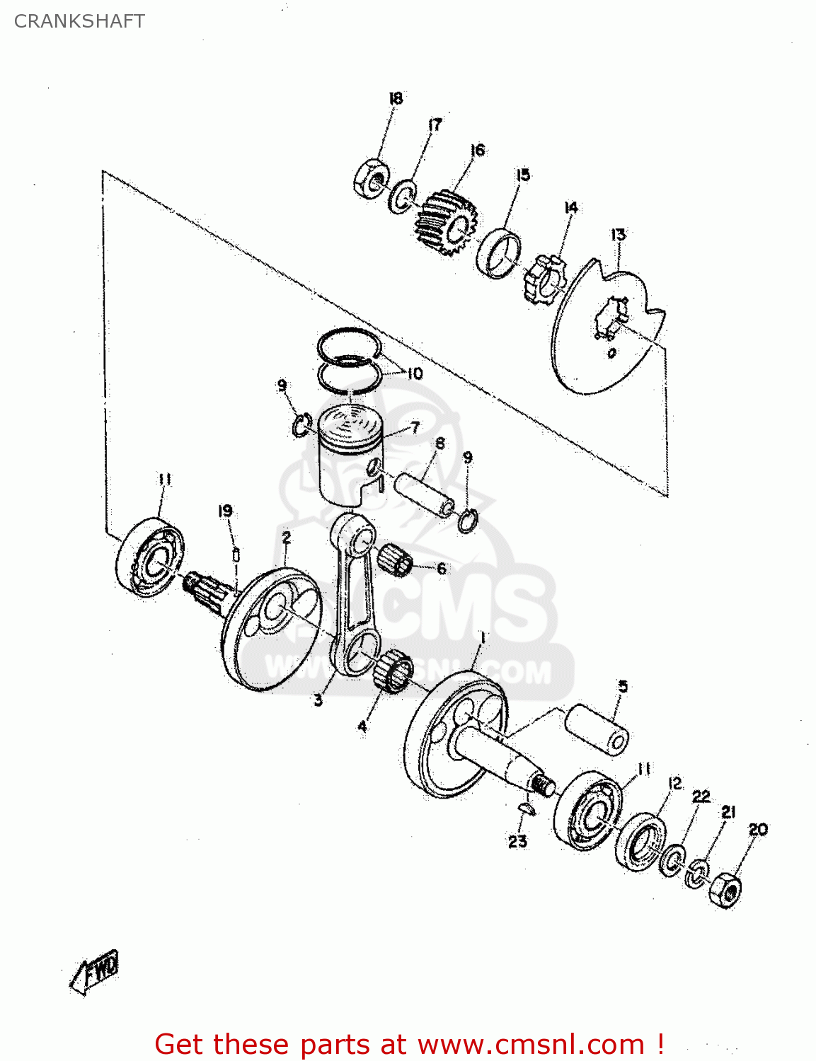 2571140000: Crank Assy. Yamaha - buy the 257-11400-00 at CMSNL