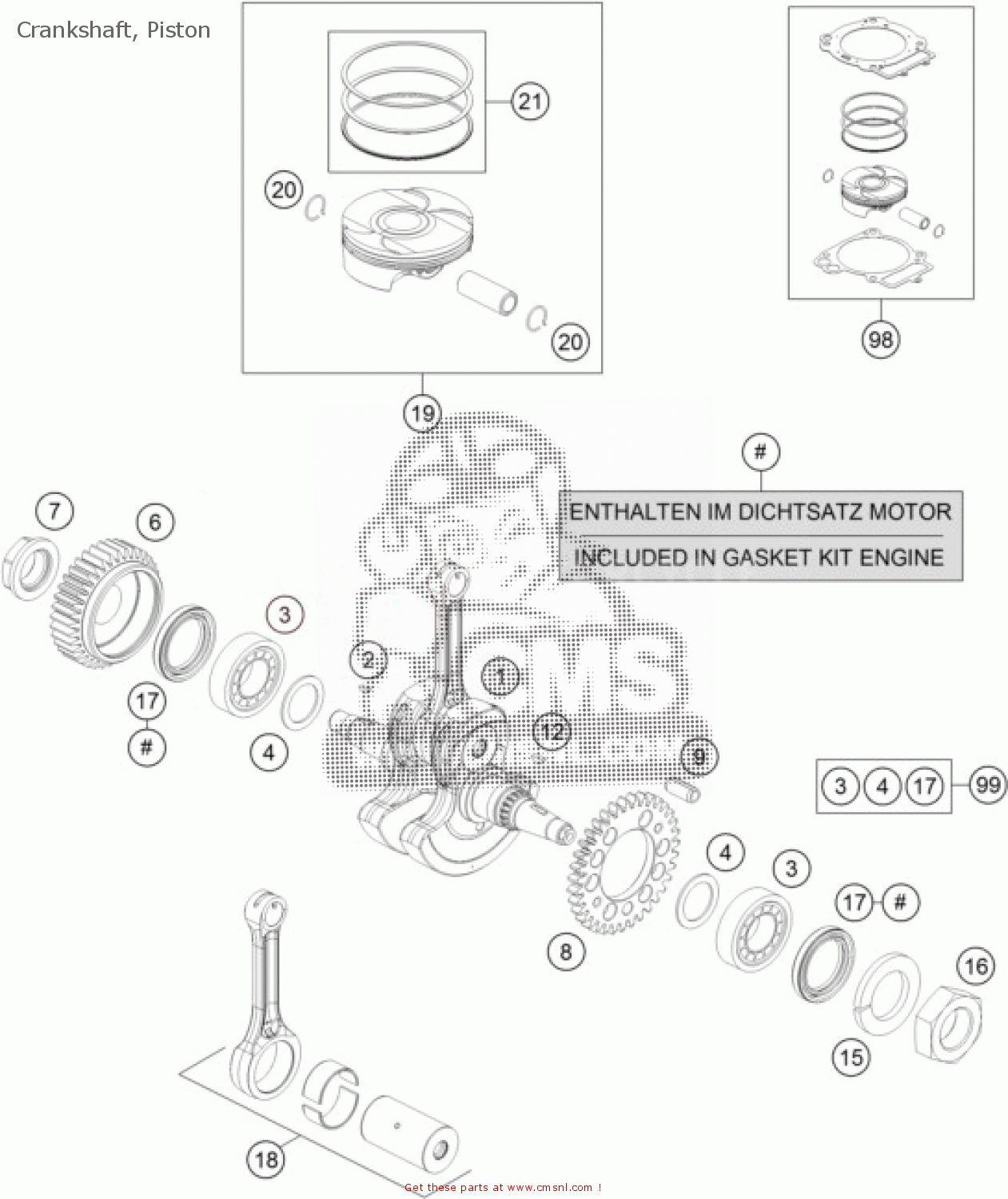 PISTON=105 for 690 SMC R US 2020 - order at CMSNL