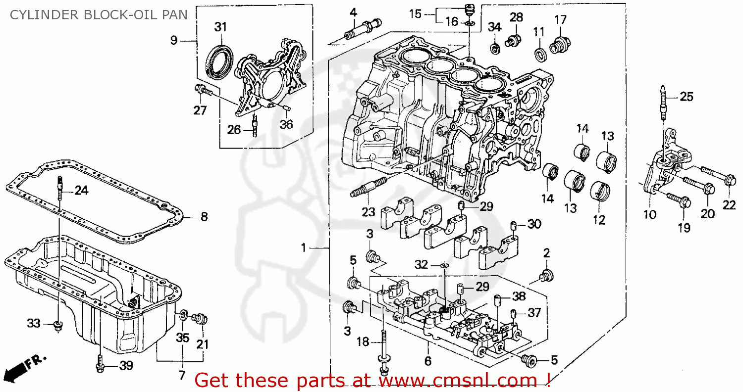 BLOCK ASSY,CYLN for ACCORD E2/V-6 E2 1997 (V) 4DR LX (KA) - order at CMSNL