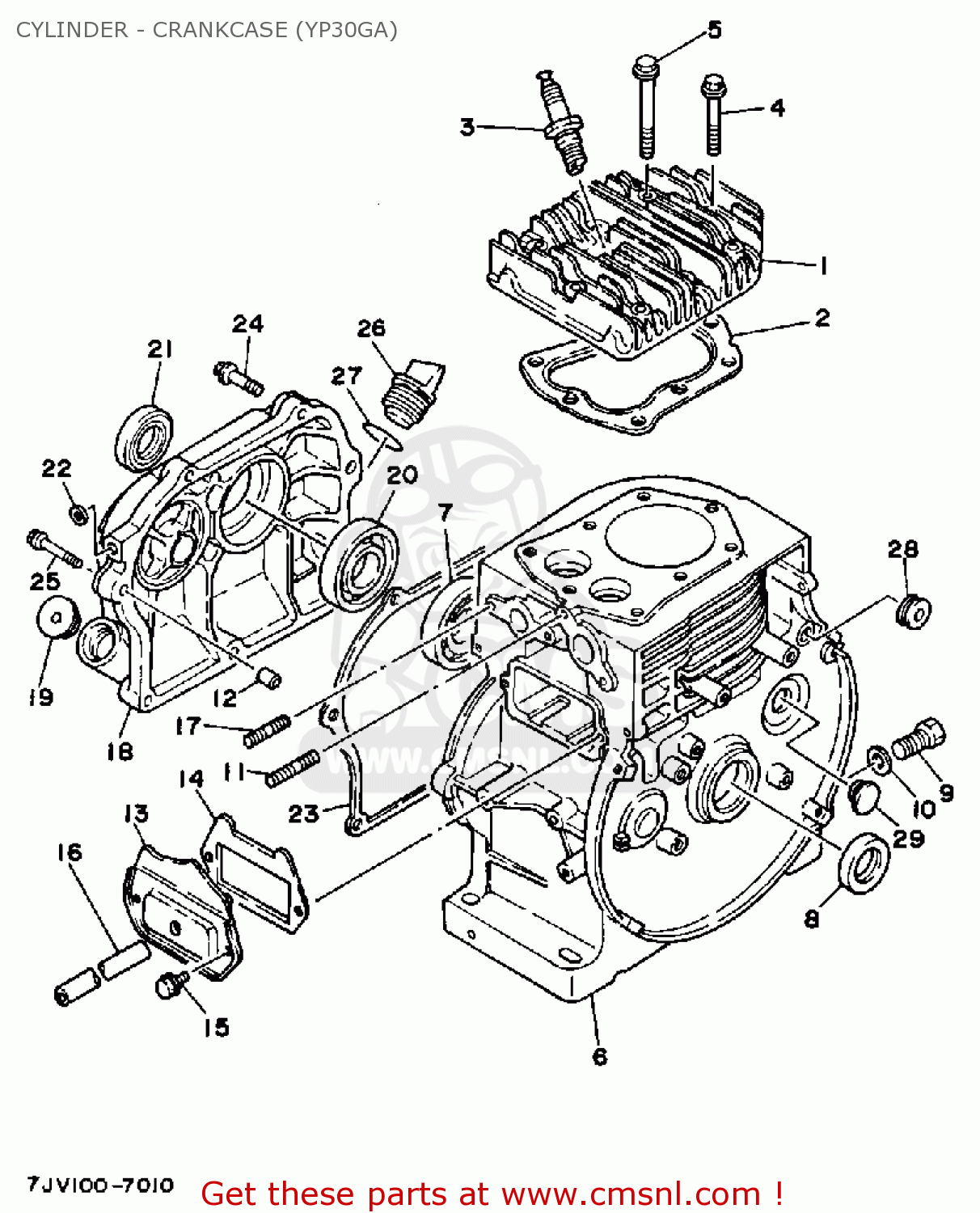 CRANKCASE 1 for EC2000 EC2800 GENERATOR - order at CMSNL