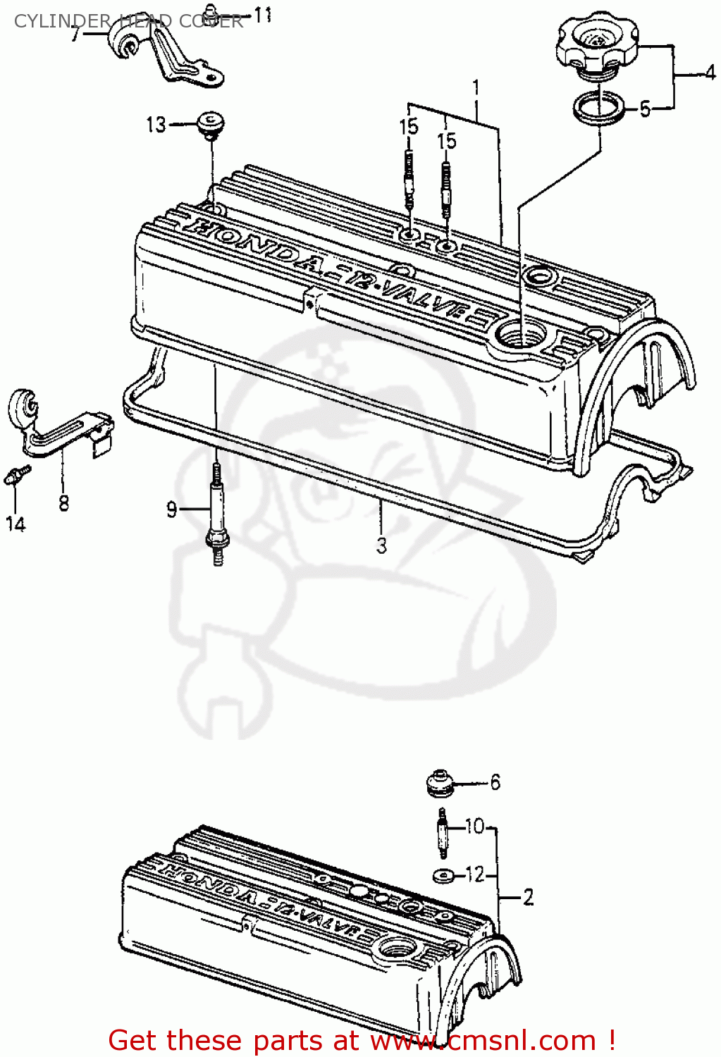 90013PC6000: Bolt,head Cover Honda - buy the 90013-PC6-000 at CMSNL