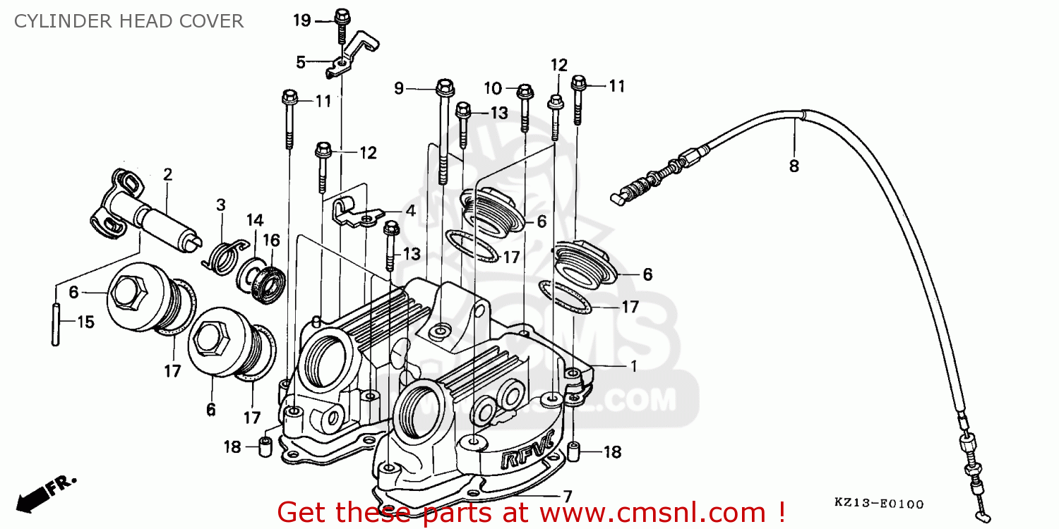 28291KZ1950: Cable,comp Decomp Honda - buy the 28291-KZ1-950 at CMSNL
