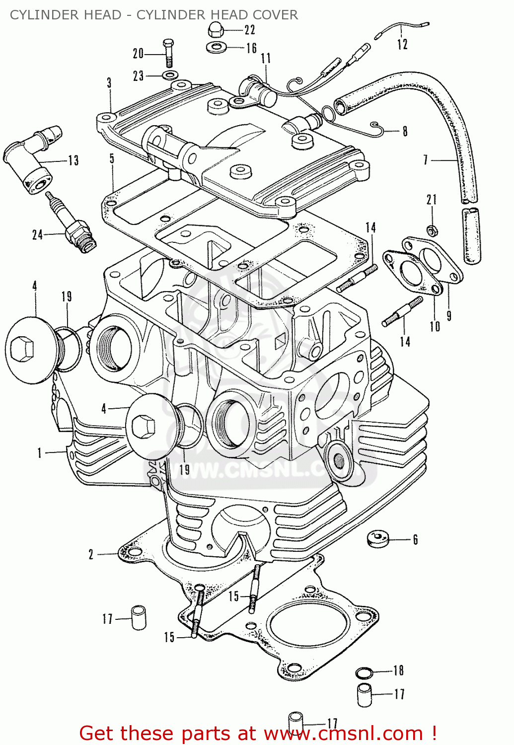 HEAD COMP., CYLINDER for CD175 A5 ENGLAND - order at CMSNL