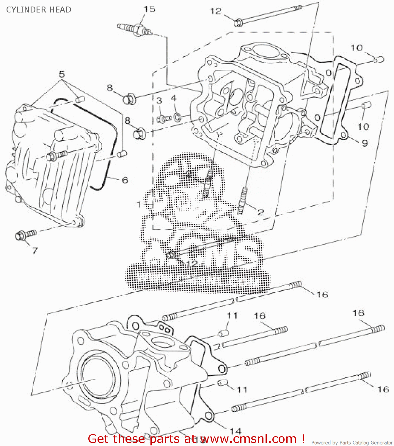 10BE110230: Cylinder Head Assy Yamaha - buy the 10B-E1102-30-00 at CMSNL