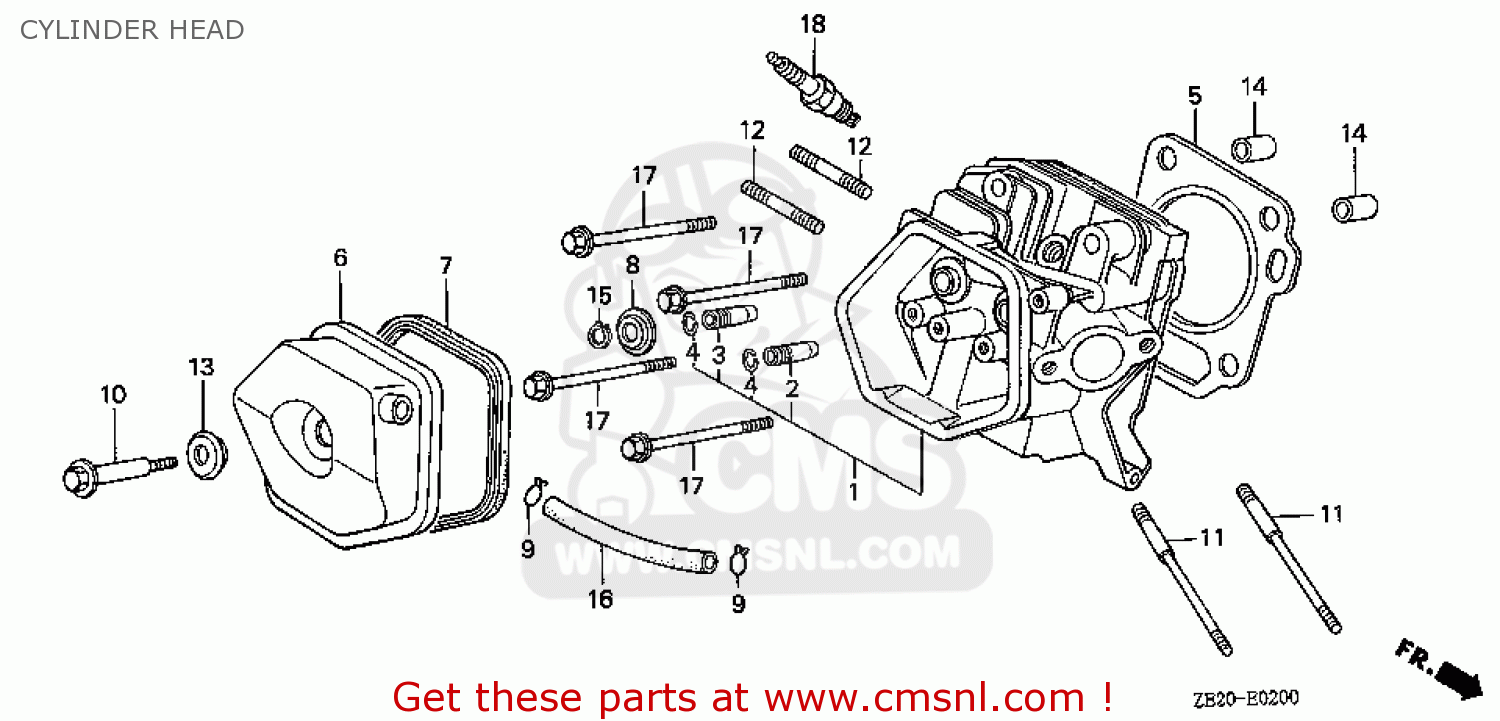 12310ZE2000: Cover Comp,head Honda - buy the 12310-ZE2-000 at CMSNL