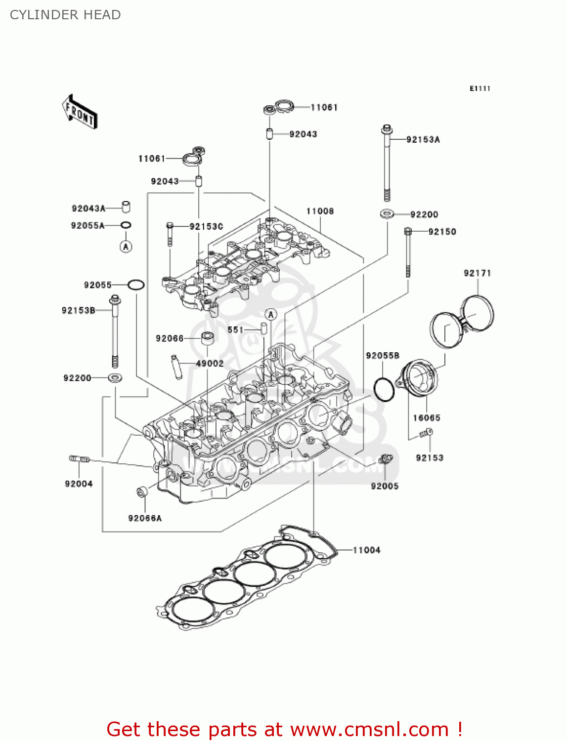 110080024: Head-comp-cylinder Kawasaki - buy the 11008-0024 at CMSNL