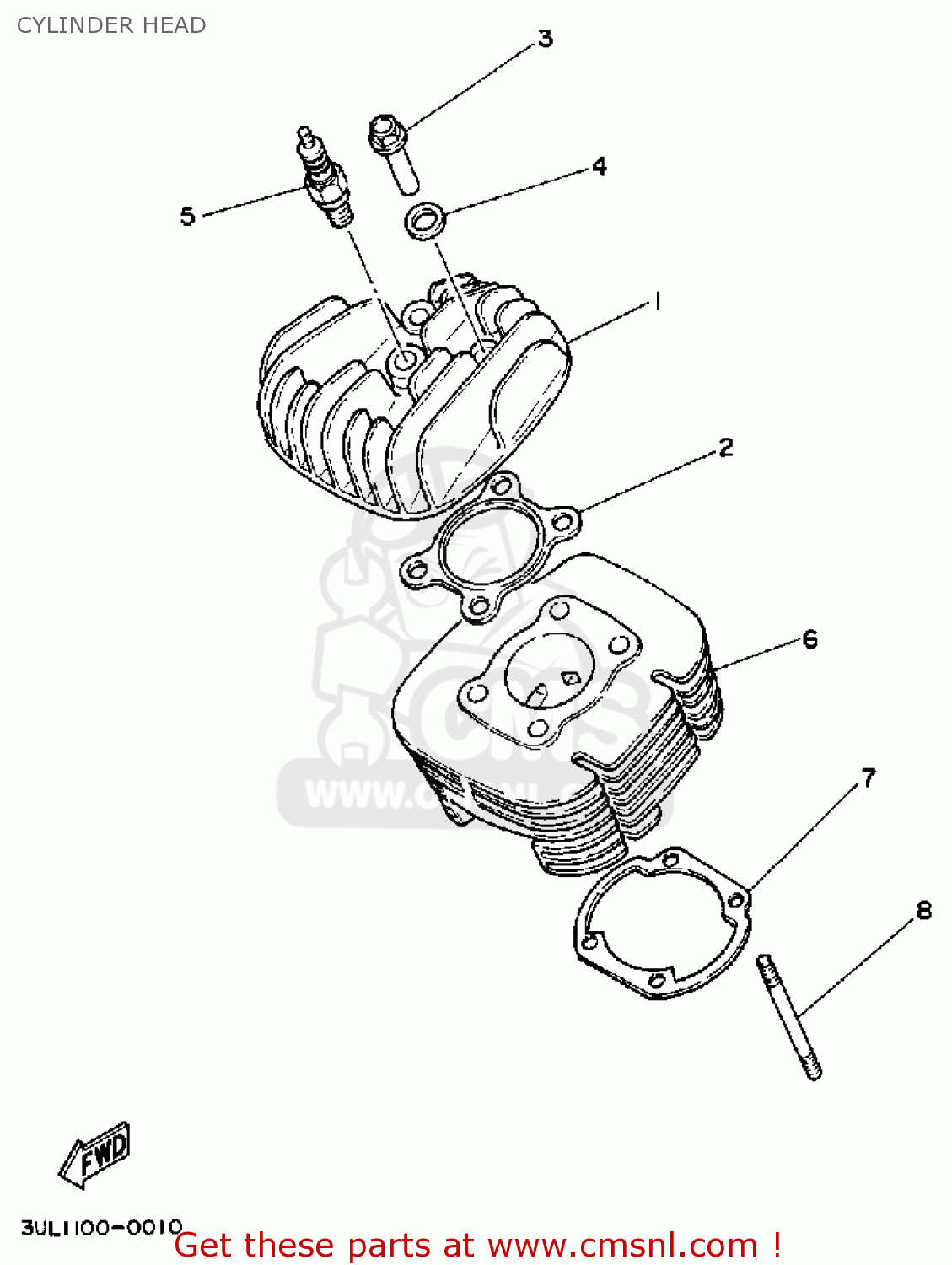 CYLINDER 1 for RT100 1998 (W) USA - order at CMSNL