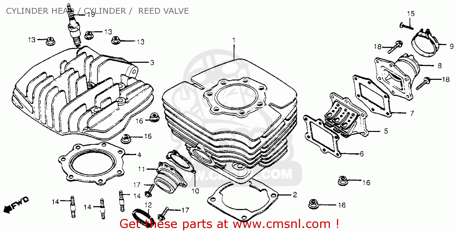 16221KA5680: Insulator,carbu Honda - buy the 16221-KA5-680 at CMSNL