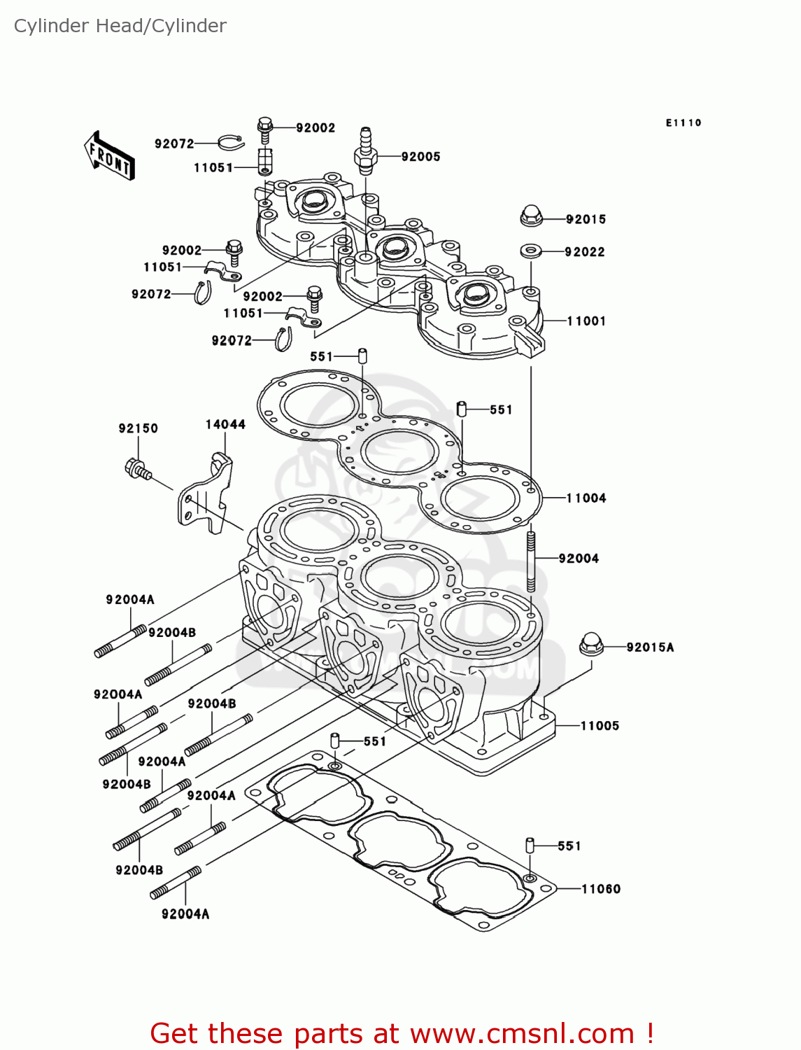 110053752: Cylinder-engine Kawasaki - buy the 11005-3752 at CMSNL