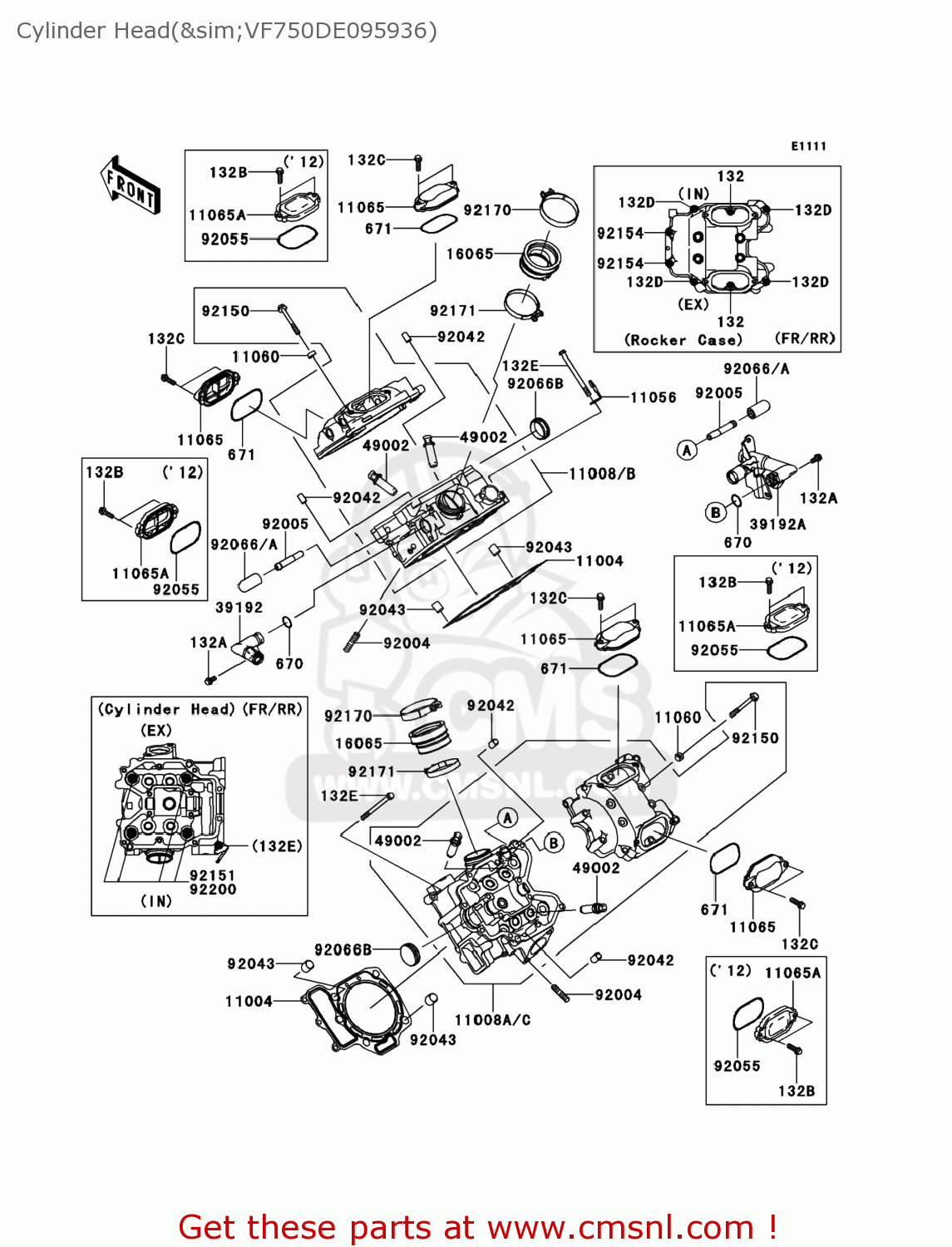 110561255: Bracket Kawasaki - buy the 11056-1255 at CMSNL
