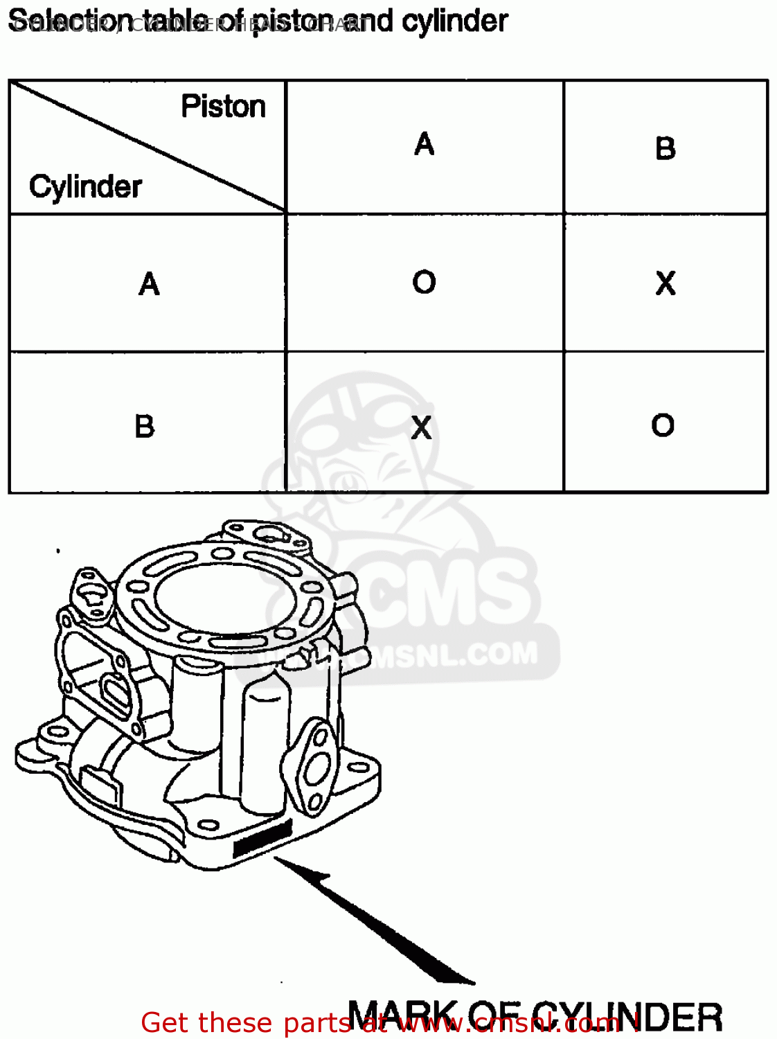 12120KZ4J10: Cylinder Comp,b Honda - buy the 12120-KZ4-J10 at CMSNL