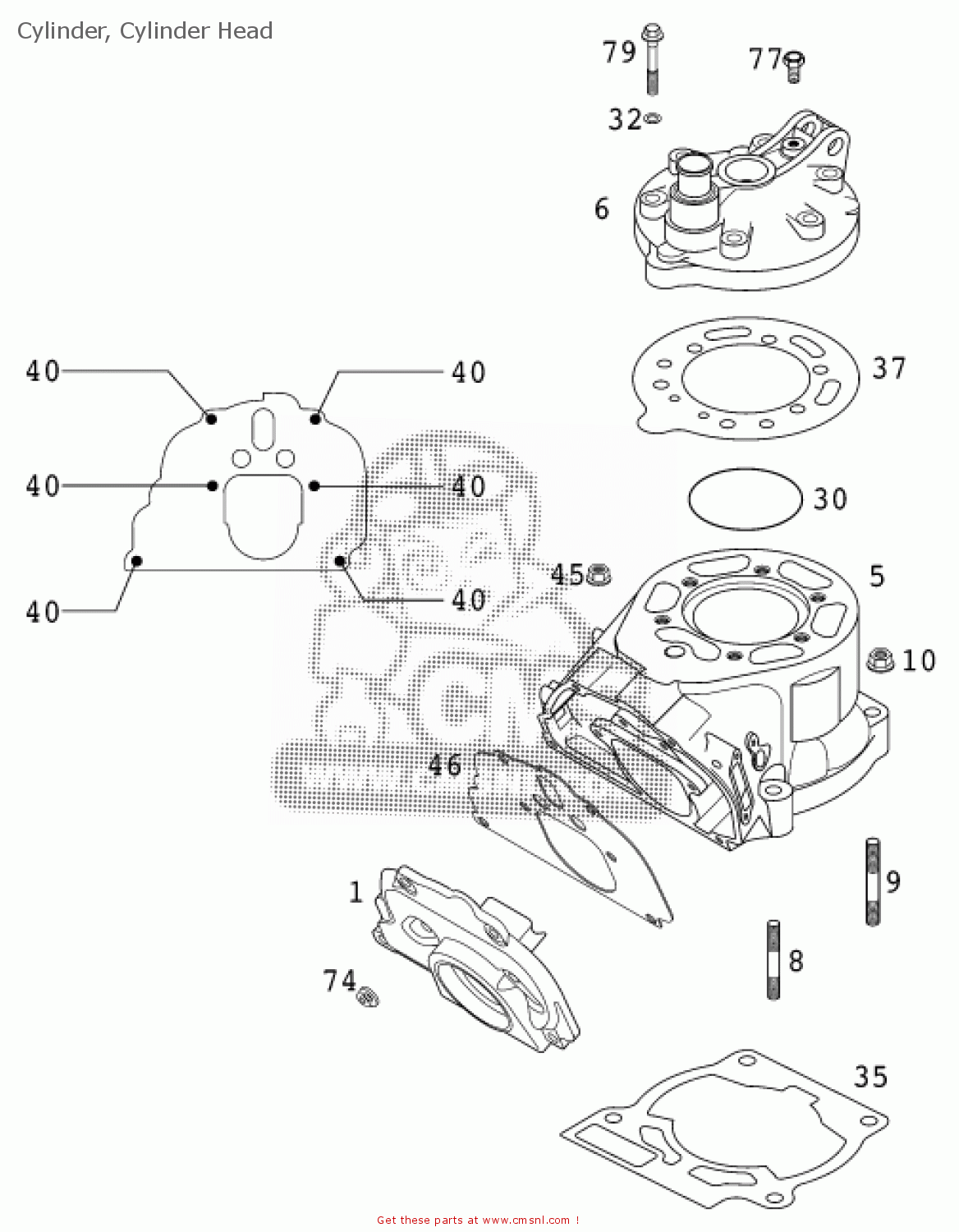CYLINDER BASE GASKET 0,20MM (NAS) for 200 XC-W USA 2006 - order at CMSNL
