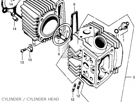 HEAD,CYLINDER for CT90 TRAIL 1974 USA - order at CMSNL
