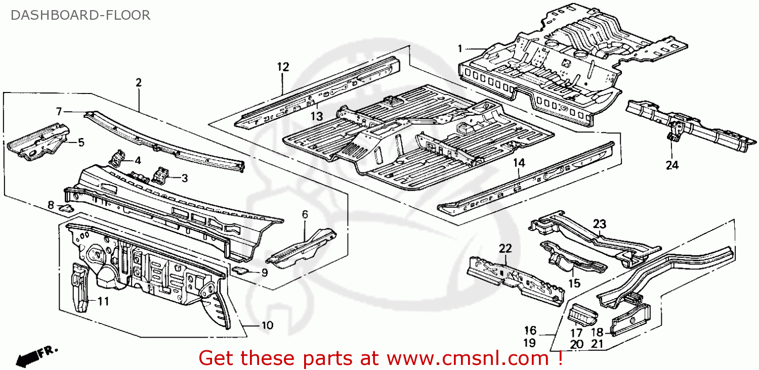 04655SE0A00ZZ: Panel Set, Rr. Floor Honda - buy the 04655-SE0-A00ZZ at ...