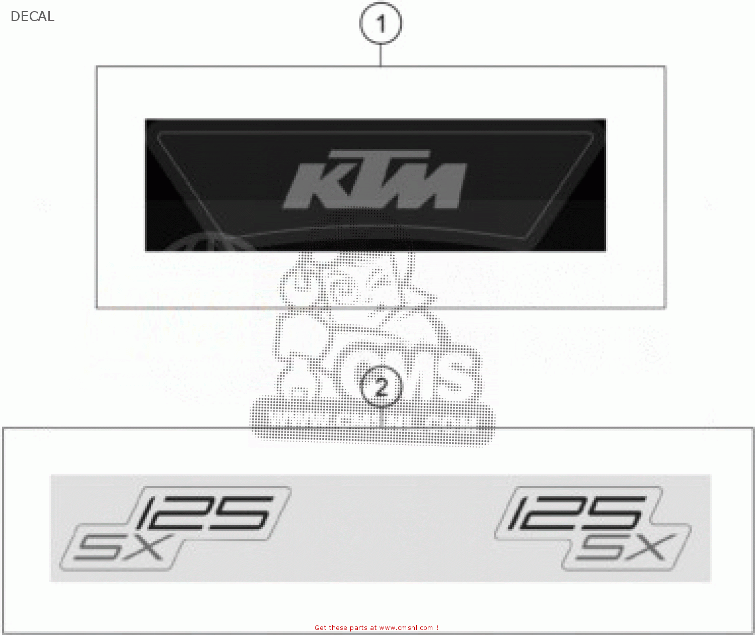 A46008078001: Sticker Set Sx 125 Ktm - buy the A46008078001 at CMSNL