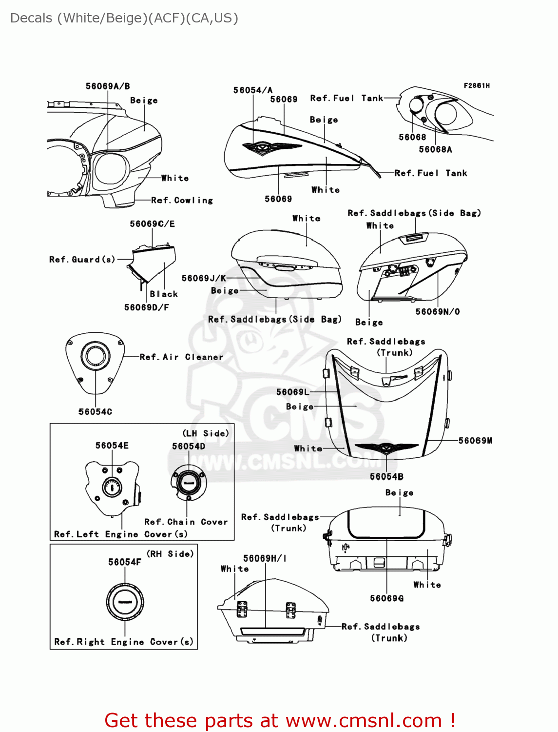 560691622: Pattern,leg Shield,lw Kawasaki - buy the 56069-1622 at CMSNL