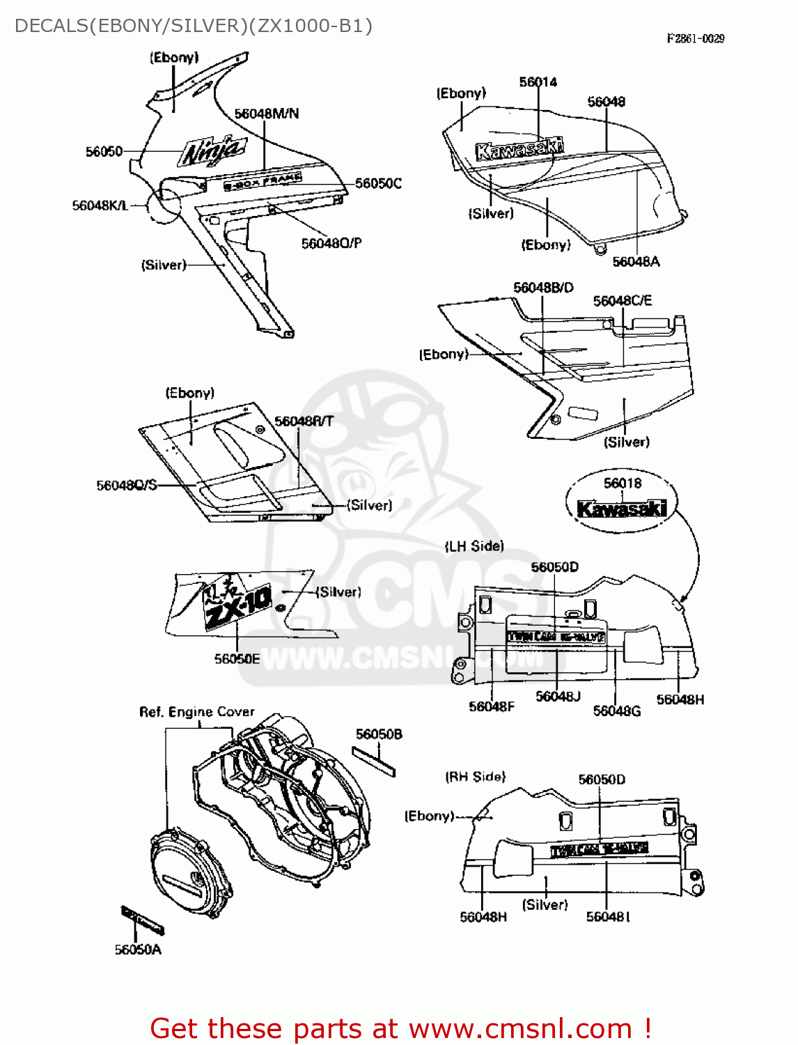 560501110: Mark,e-box Frame,de Kawasaki - buy the 56050-1110 at CMSNL