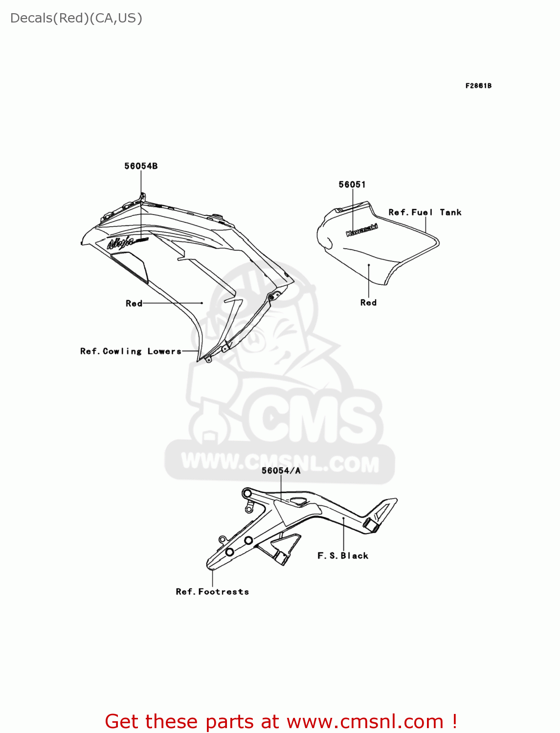 560511833: Mark,head Lamp Cover, Kawasaki - buy the 56051-1833 at CMSNL