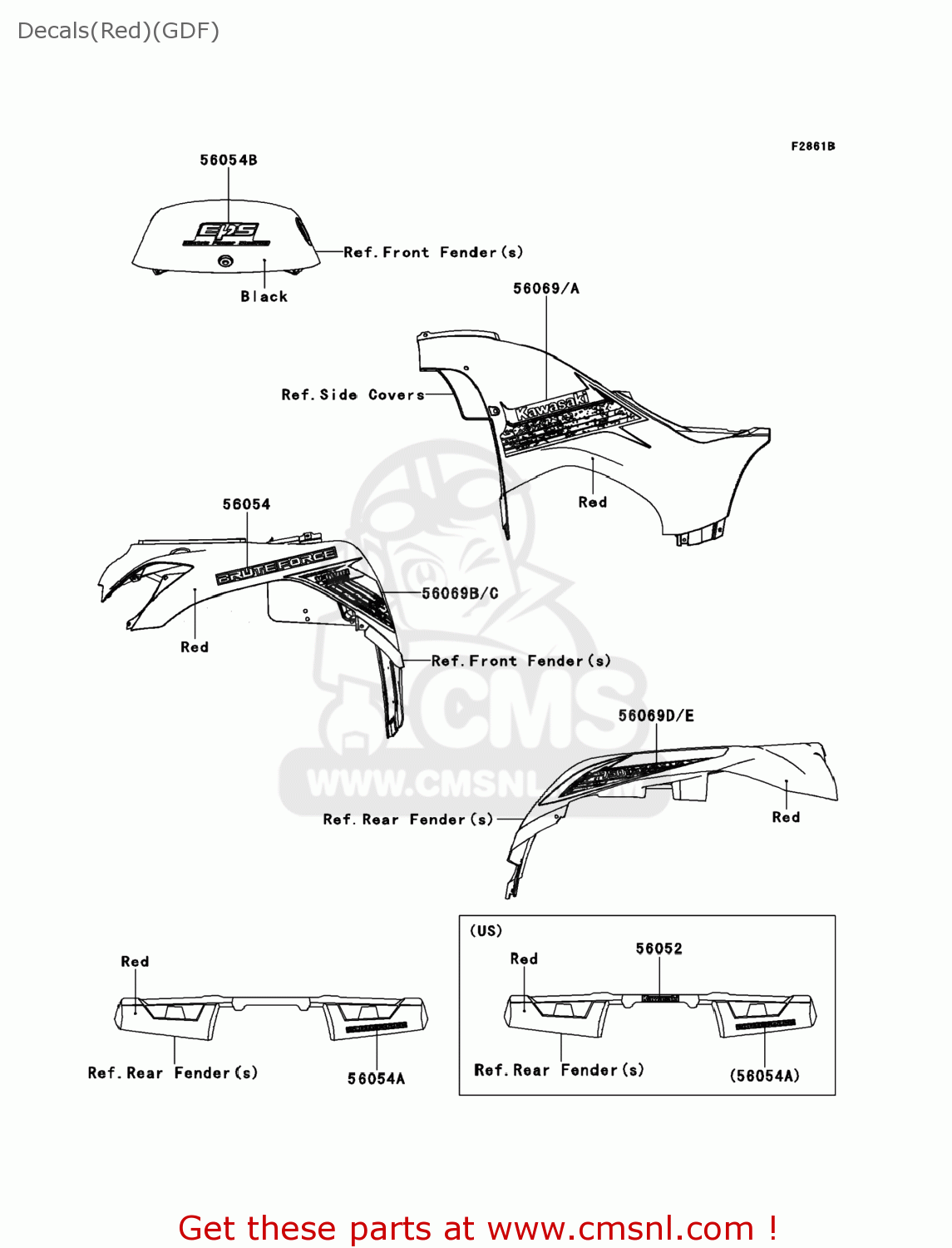 560692088: Pattern,fr Fender,lh Kawasaki - buy the 56069-2088 at CMSNL