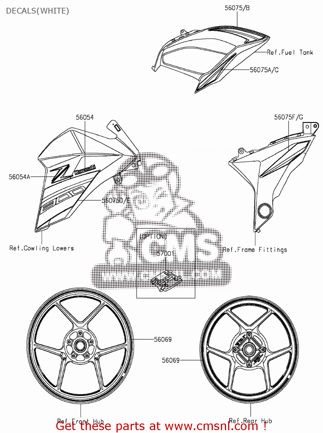 560751211: Pattern,pivot Cover,l Kawasaki - buy the 56075-1211 at CMSNL