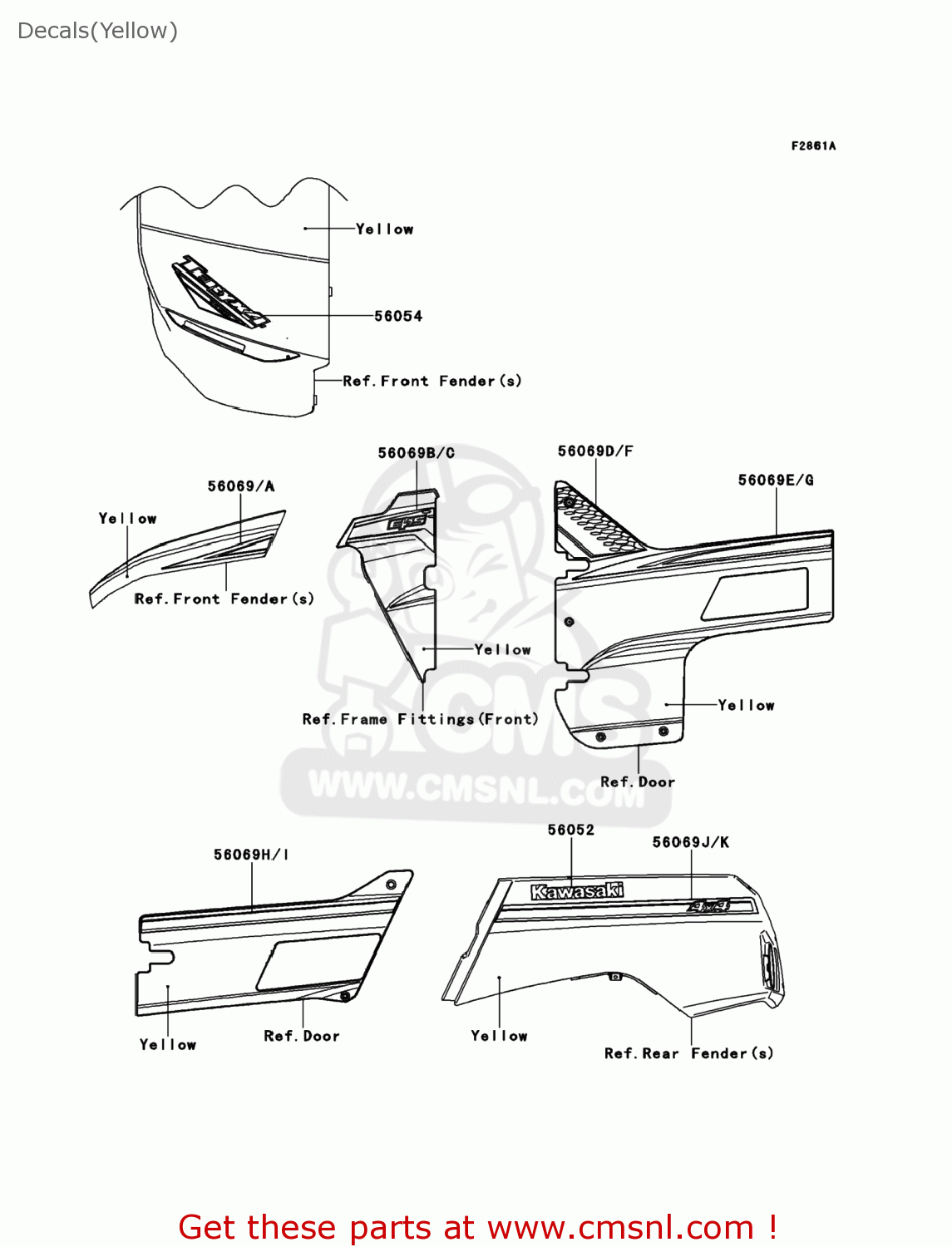 560691722: Pattern,door Cover,rr Kawasaki - buy the 56069-1722 at CMSNL