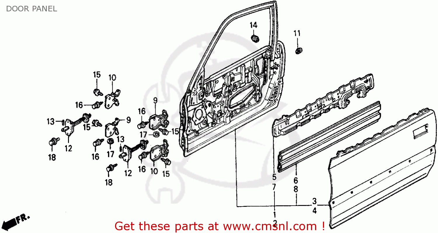 67010SH2A30ZZ: Panel Comp.,r.fr. Honda - buy the 67010-SH2-A30ZZ at CMSNL