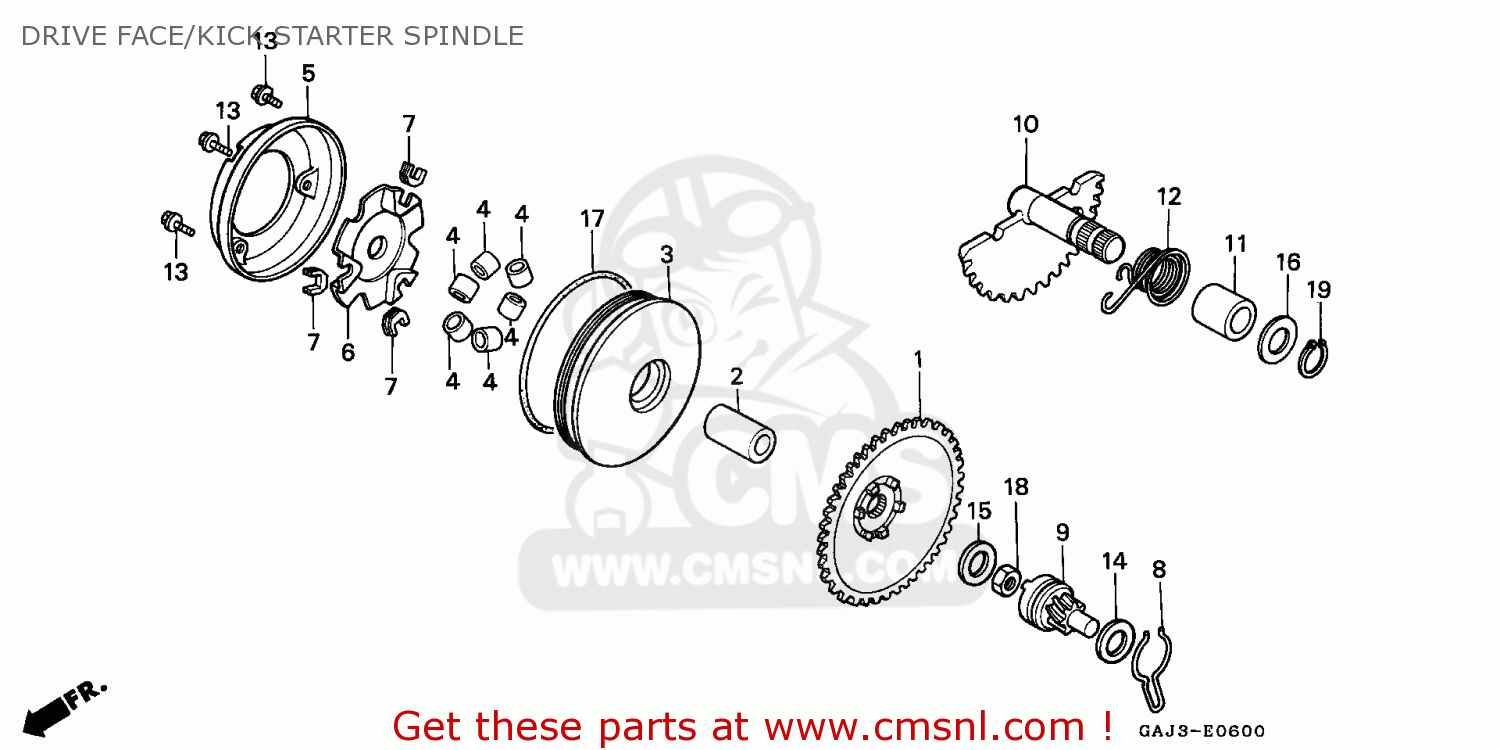 FACE DRIVE for SK50M DIO 1991 (M) JAPAN AF27-100 - order at CMSNL