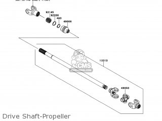 133100554: Shaft-assy,front Eng Kawasaki - buy the 13310-0554 at CMSNL